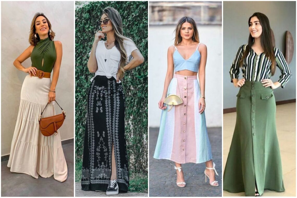 Veja 5 looks com saia longa e midi para usar no calor